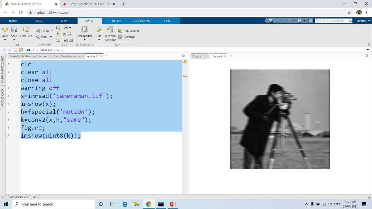 Motion Blur in Image(MATLAB) - YouTube