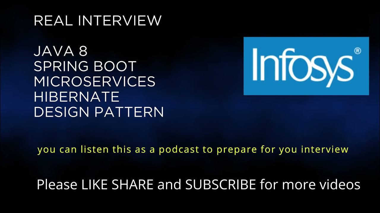 INFOSYS | java spring boot microservices hibernate interview | real time java interview - YouTube