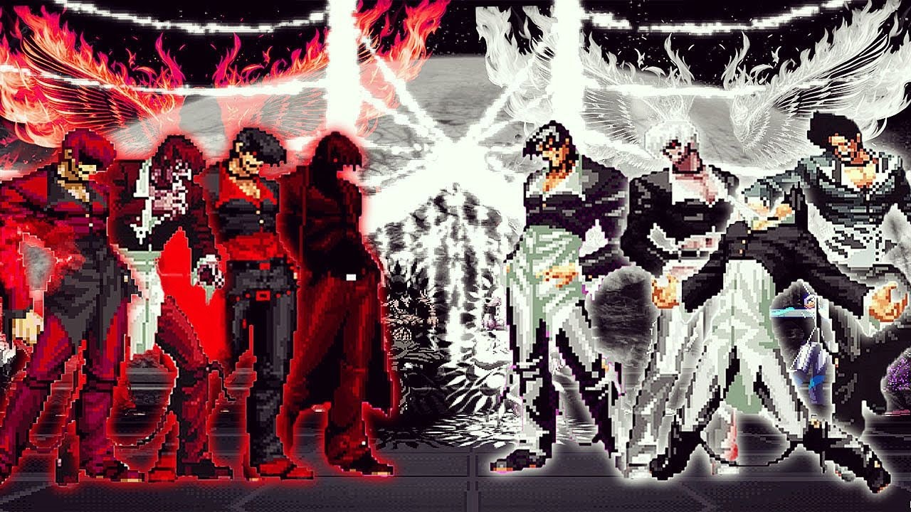 [KOF MUGEN] Blood Flame Iori Yagami Team Vs White Flame Iori Yagami ...