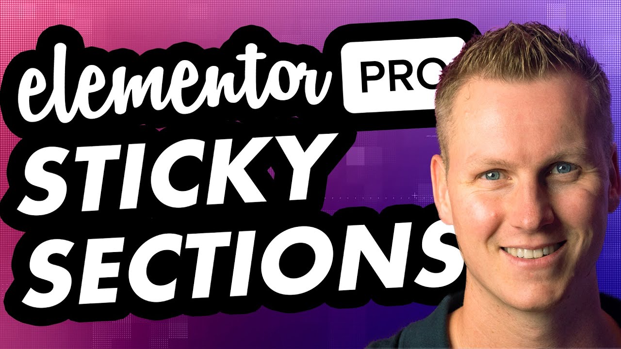 Create Sticky Sections In Elementor Pro - YouTube