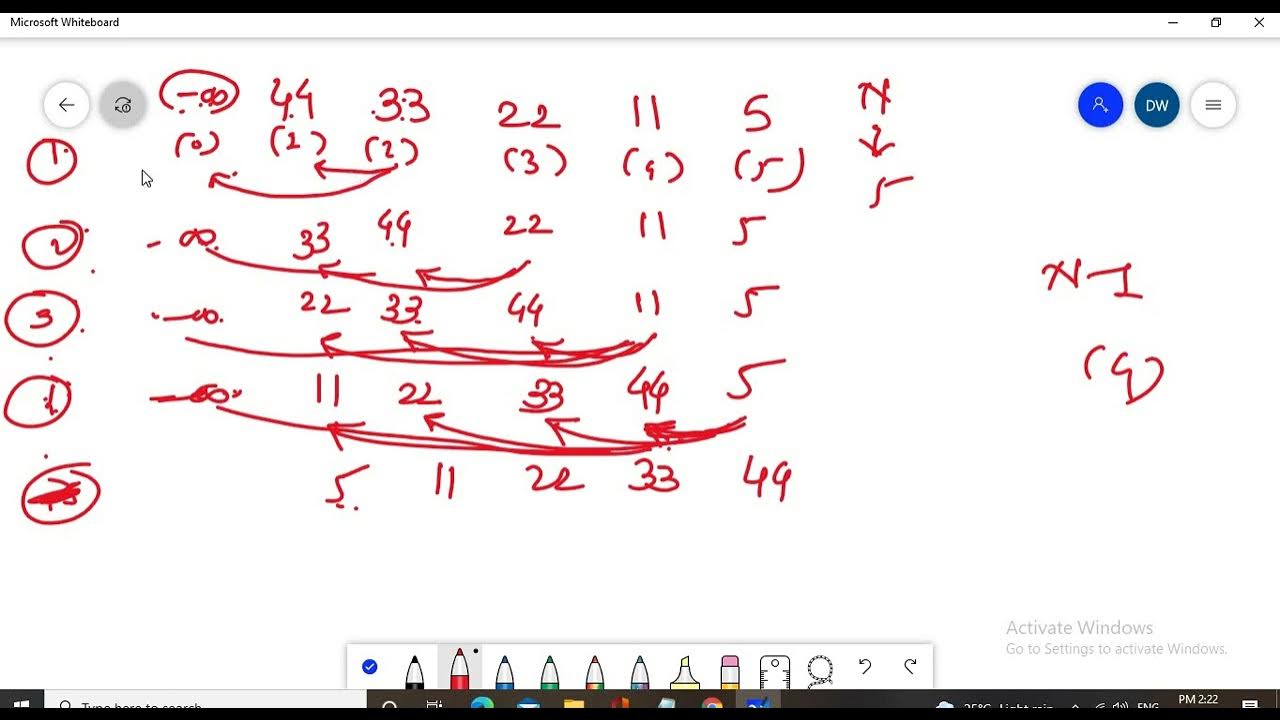 Data Structures Lecture 6 : Insertion Sort algorithm - YouTube
