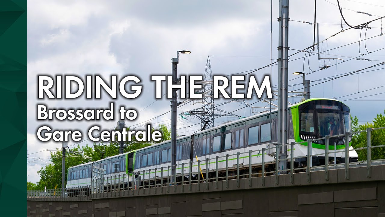 Riding the REM: Brossard to Gare Centrale (Winter - Front View POV ...