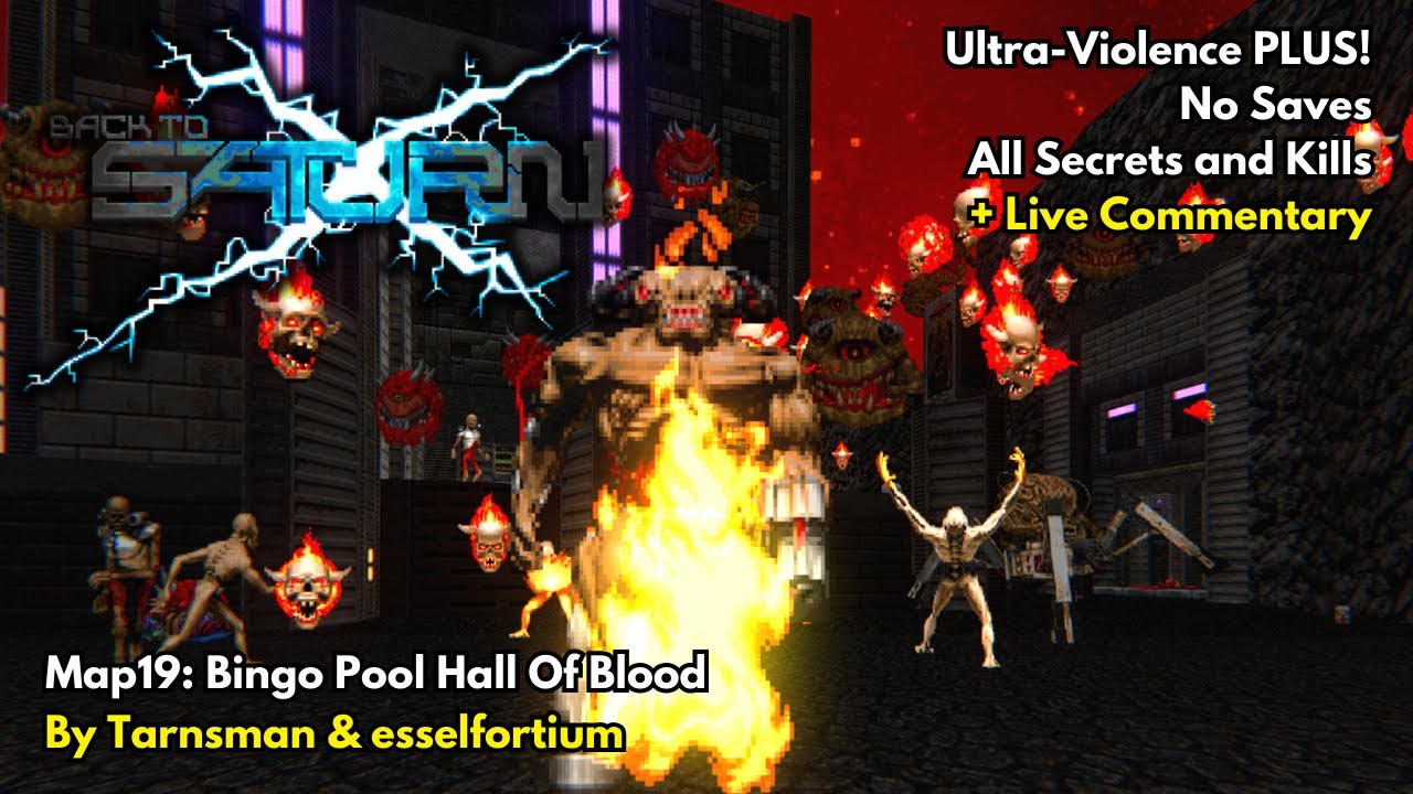 Doom II: BTSX 1 Map19: Bingo Pool Hall Of Blood (UV Plus, No Saves) - YouTube