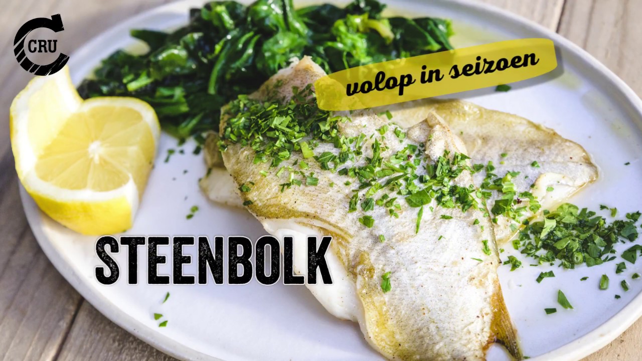 Recept: steenbolk met spinazie - YouTube