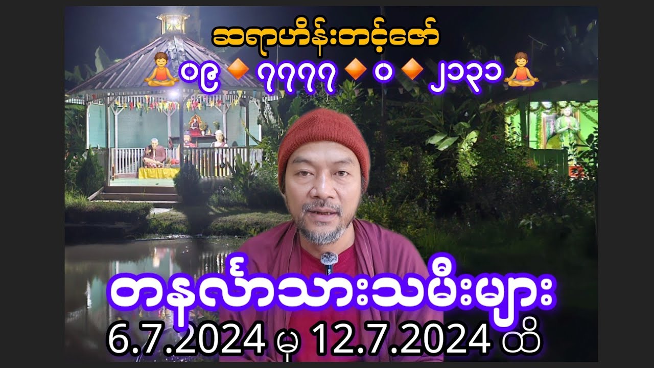 ဆရာဟိန်းတင့်ဇော်၏ တစ်ပါတ်စာတားရော့ဟောစာတမ်း တနင်္လာသားသမီးများအတွက