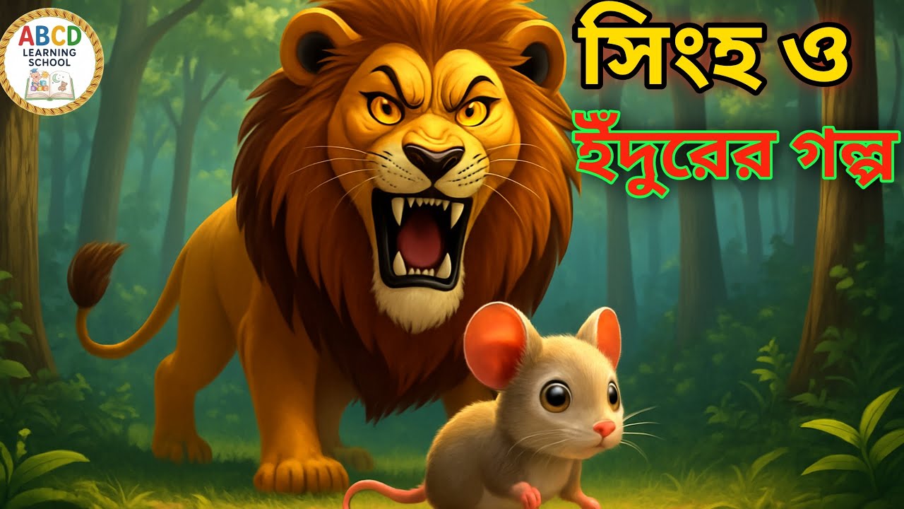 সিংহ ও ইঁদুরের গল্প I The story of the lion and the mouse I Bengali ...
