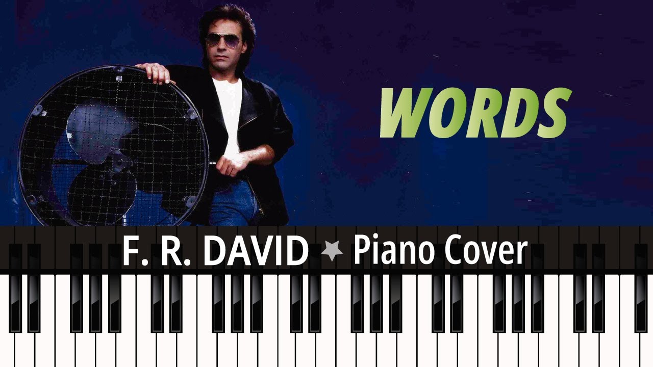 WORDS (1982) F.R. David TUTORIAL piano cover + sheet music - YouTube