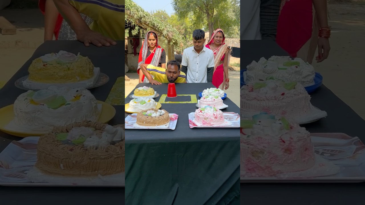 Best cup swipe win cake 🎂 family challenge #shorts #game - YouTube