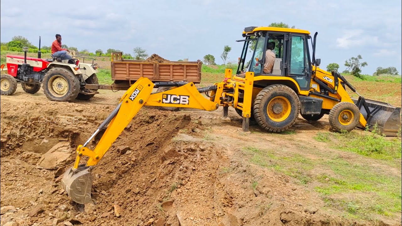 jcb 3dx new model | jcb video | excavator | jcb mud video | jcb loading ...