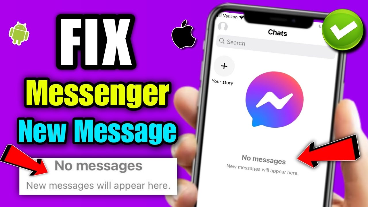 how to fix messenger new message will appear here | messenger new ...