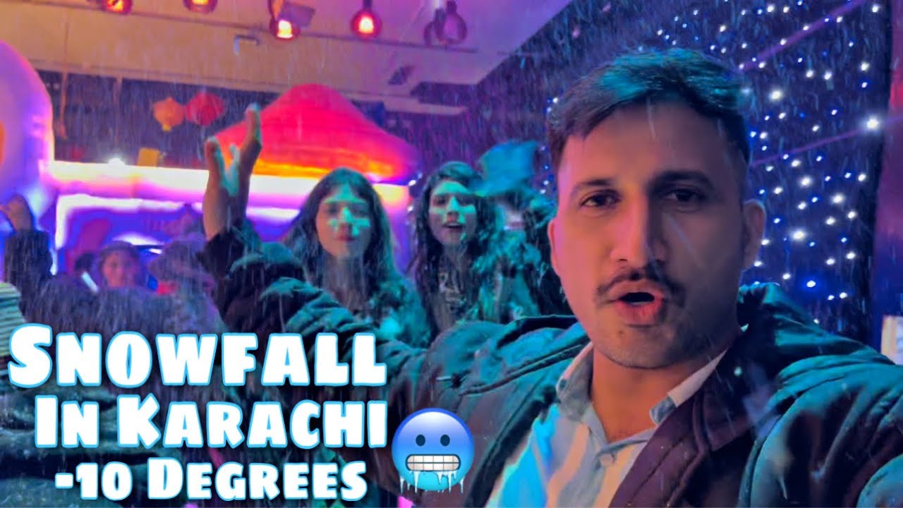Winterland In Karachi♥️ Snowfall In Karachi🥶 -10 Degree & Free Rides😍 ...