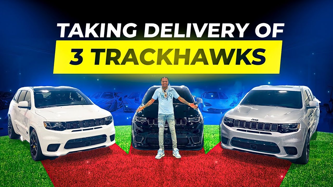 TAKING DELIVERY OF THREE TRACKHAWKS AND ONE HAS OVER A 1000HP - YouTube