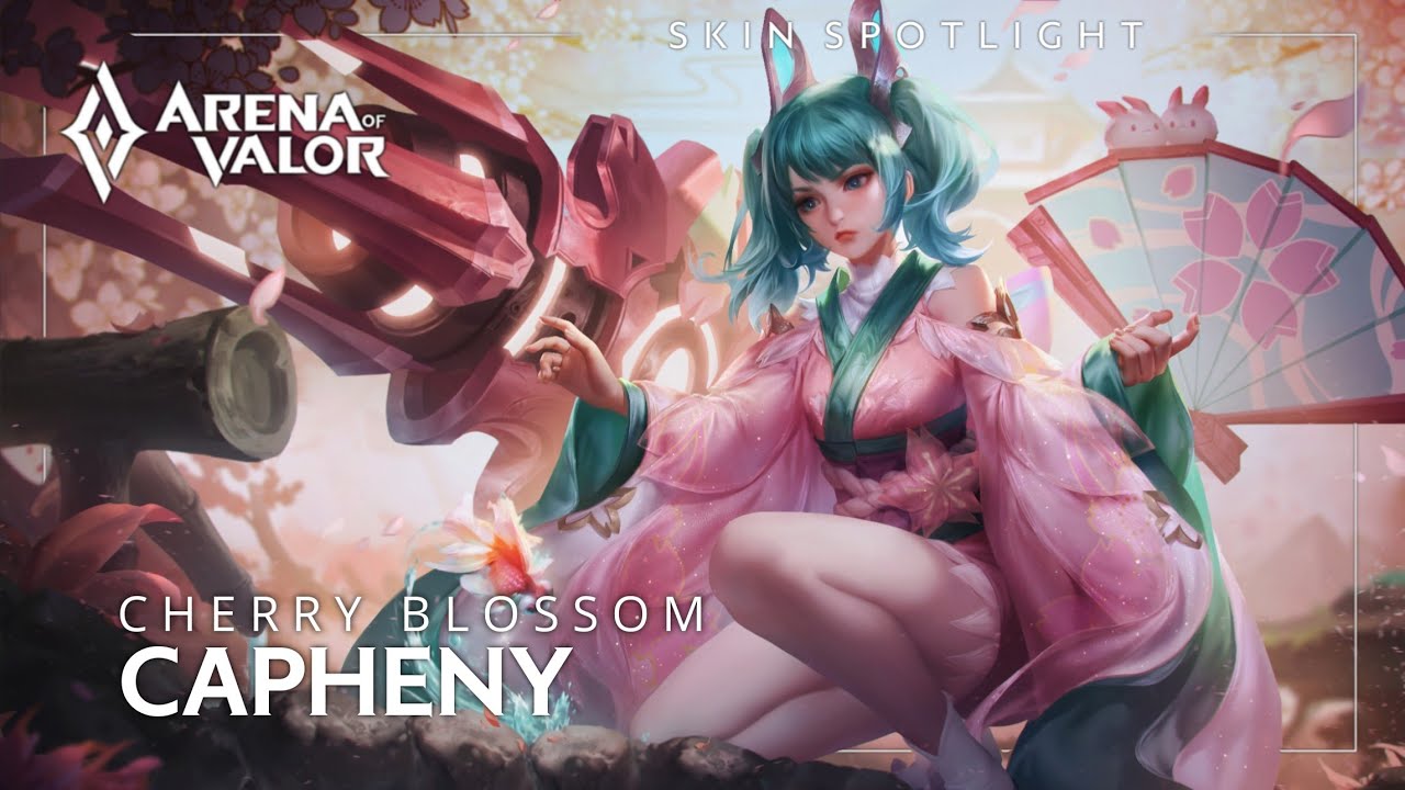 Skin Spotlight: Capheny — Cherry Blossom | Arena of Valor | TiMi - YouTube