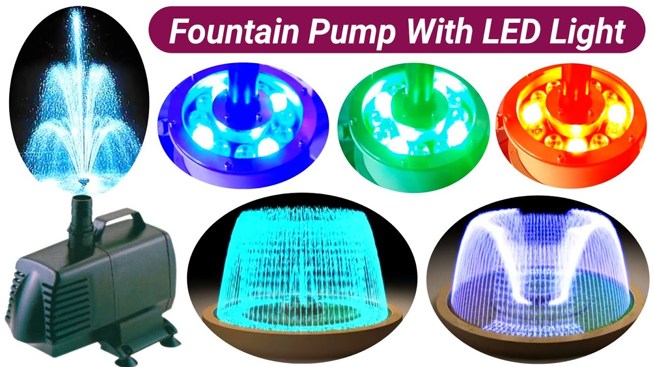 ফাউন্টেন পাম্প এবং লাইটিং || Fountain pump with led light - YouTube