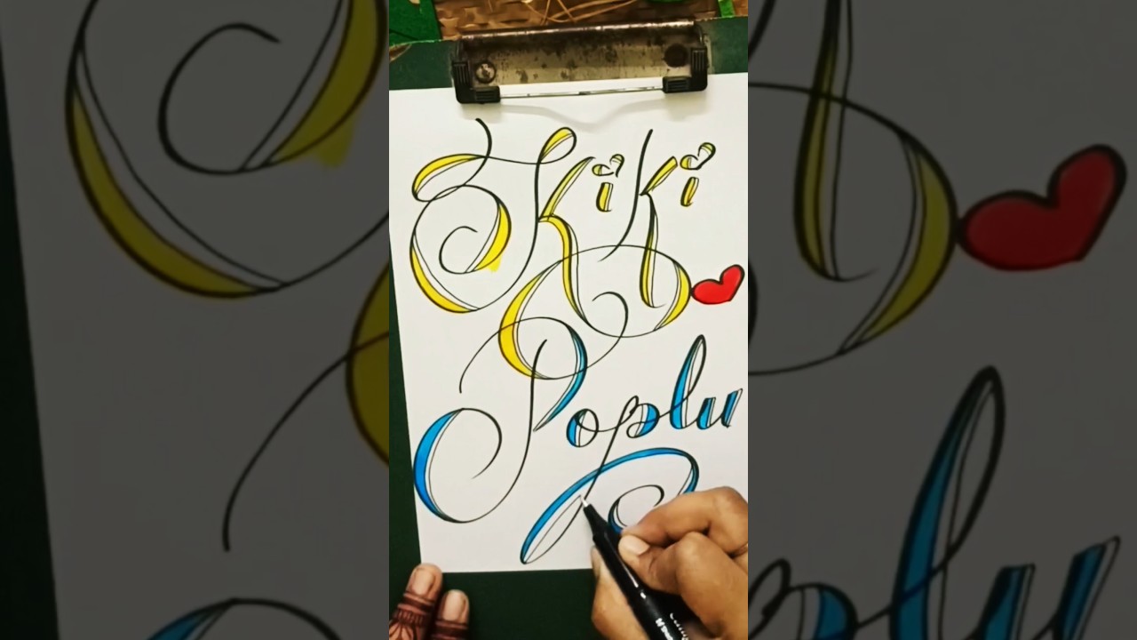Kiki ️ Poplu || Calligraphy ️Part-391 || #youtubeshorts #shorts # ...