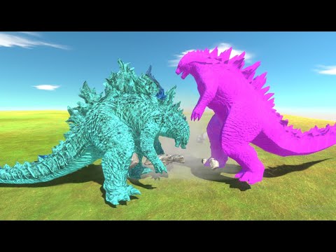 Fight Between 2 Godzilla Simulator #arbs - YouTube