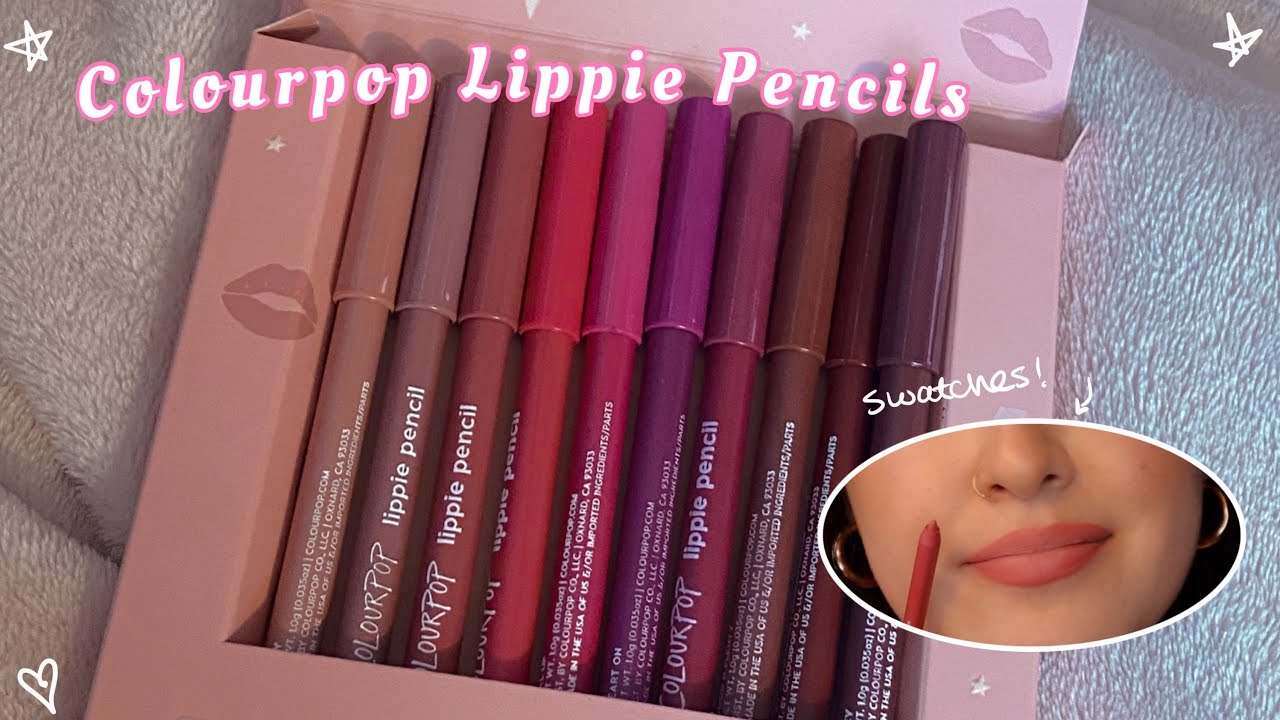 swatching colourpop "such a flirt" lippie pencils 💋💕 - YouTube