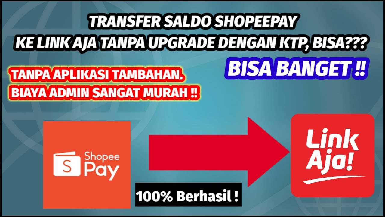 Cara transfer saldo shopeepay ke link aja tanpa upgrade KTP | isi saldo ...