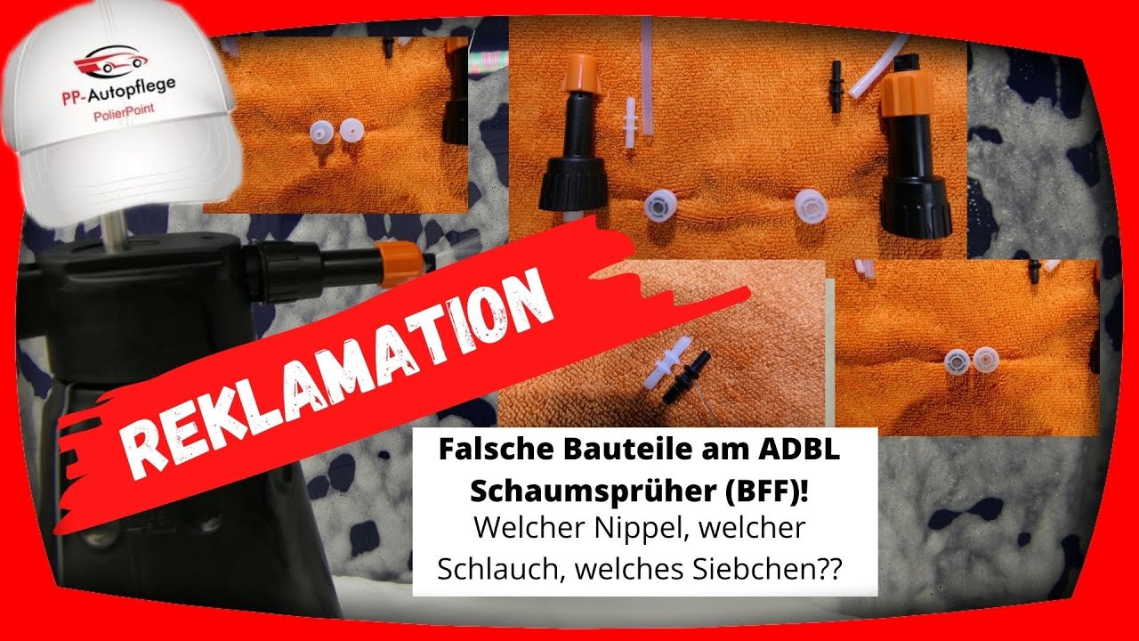 ADBL BFF SCHAUMSPRÜHER Falsche Bauteile// Das Nippelproblem, welche Auswirkung auf Funktion ...