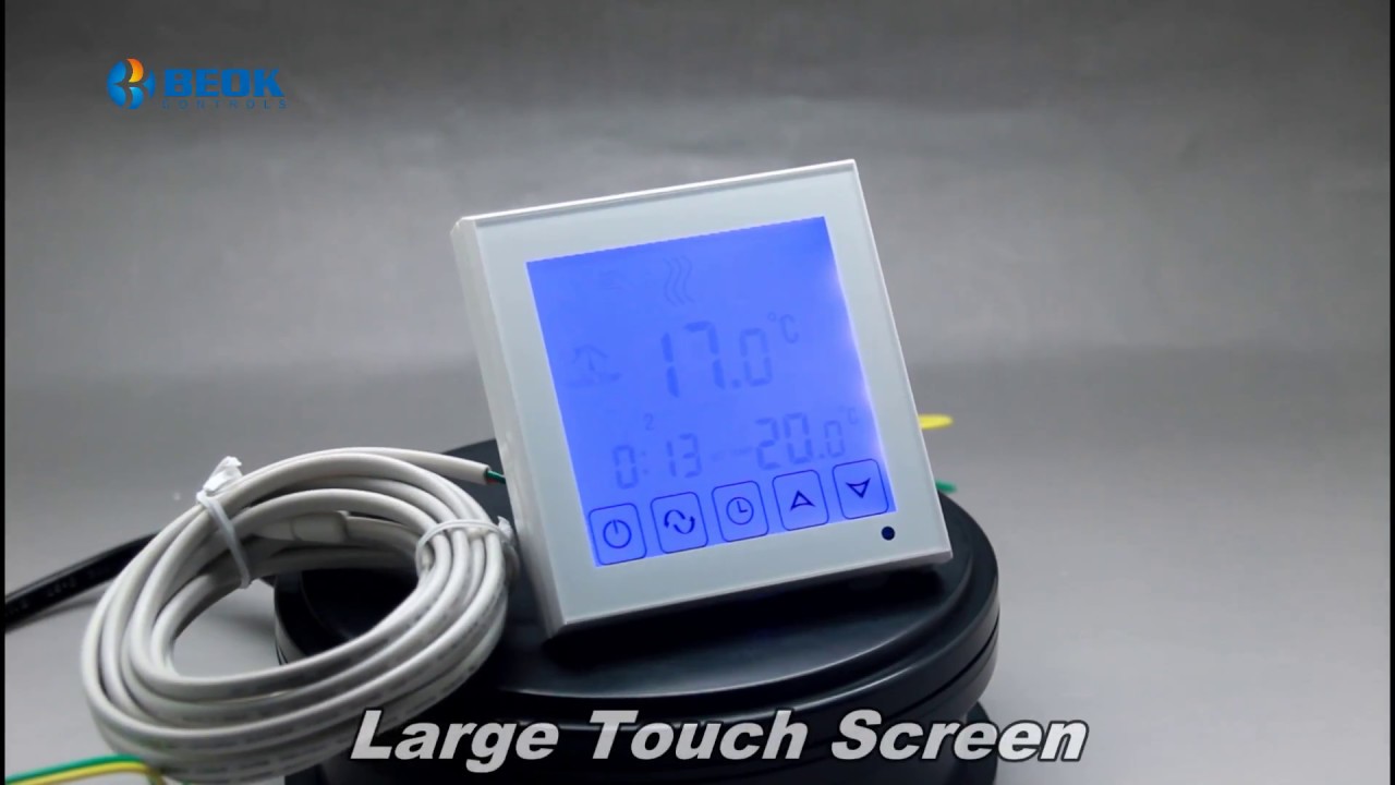 TDS23-EP Touch Screen Under Floor Heating Thermostats - YouTube