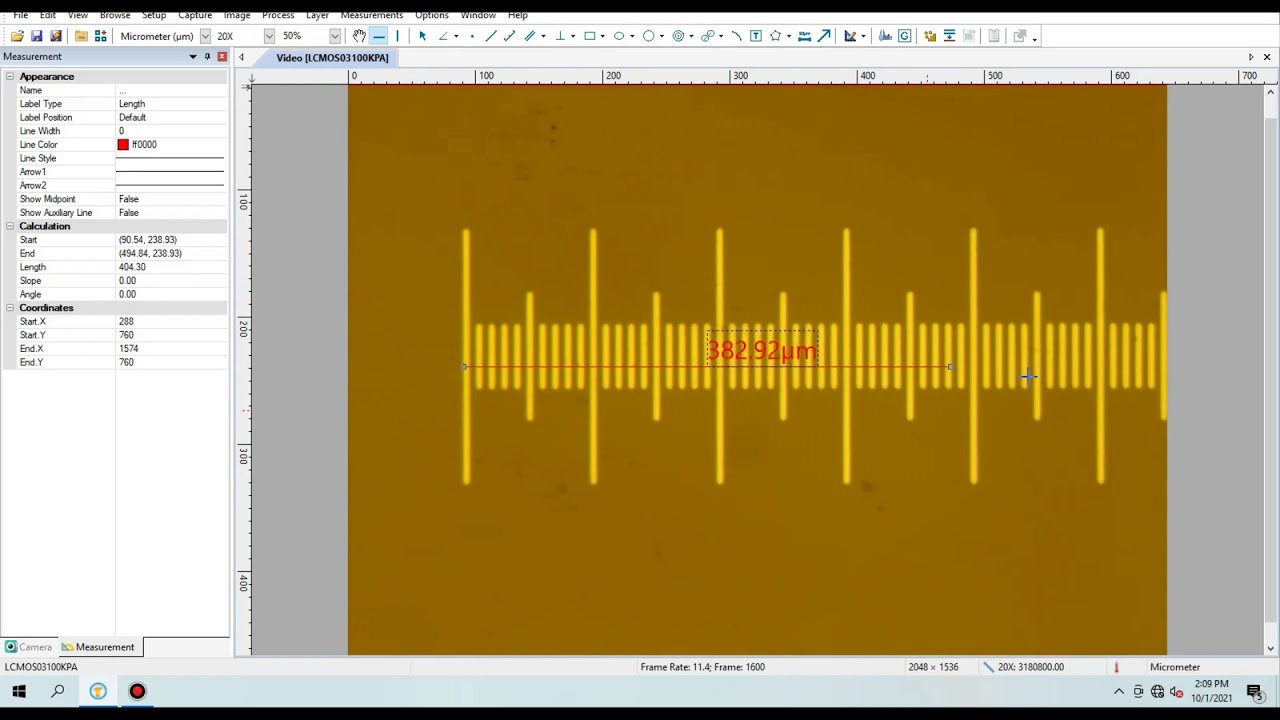 [VION TEC] Hướng dẫn tính năng hiệu chuẩn trên Phần Mềm Toupview / Calibration function in ...