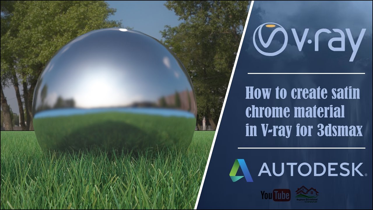 How to make realistic satin chrome material with V-ray for 3ds max ...