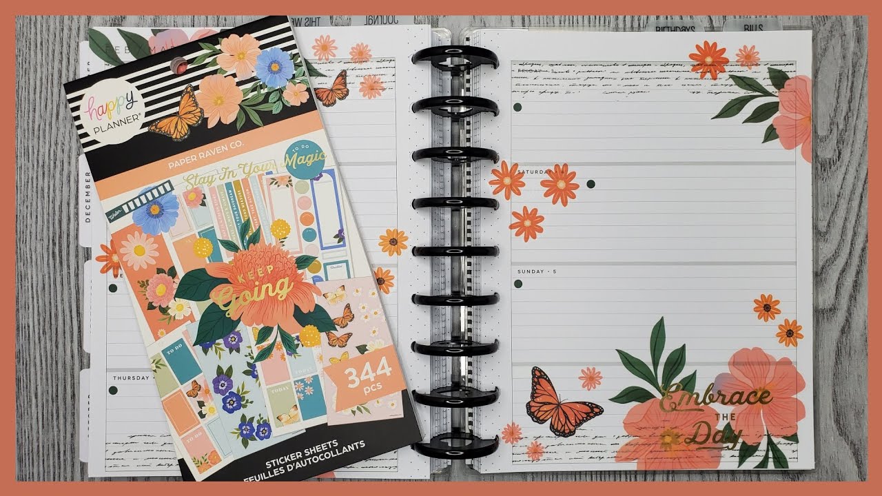 Plan With Me | Paper Raven Co. | Classic Horizontal Happy Planner - YouTube
