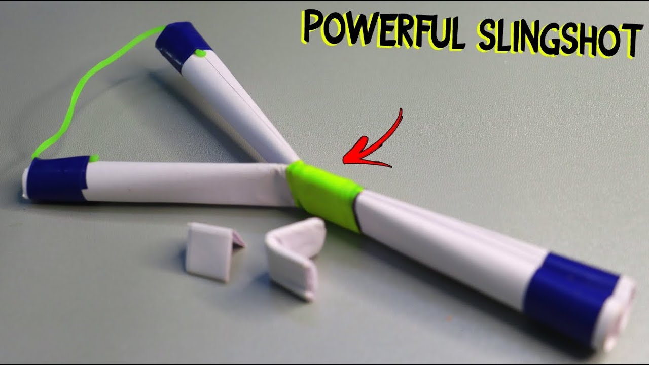 easy paper slingshot | how to make paper slingshot at home easy | paper ...