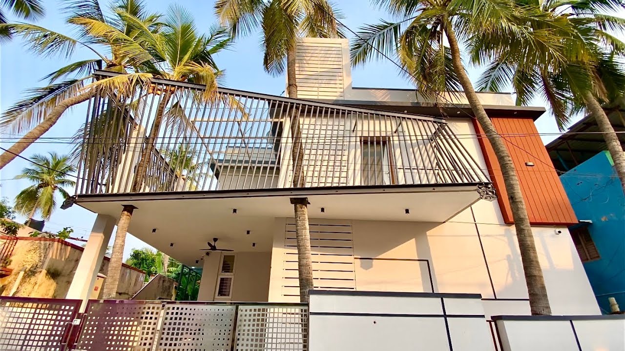 3BHK House with Parametric Architecture Elevation Design, SkyLight, High Ceiling Living Area Epi ...