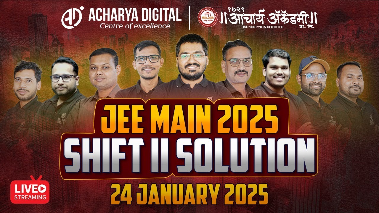 JEE Mains 2025 🔥| Shift : 2 - 24 Jan 2025 | LIVE Paper Discussion | # ...