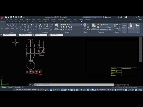 electrical dwg2 with normal autocad - YouTube