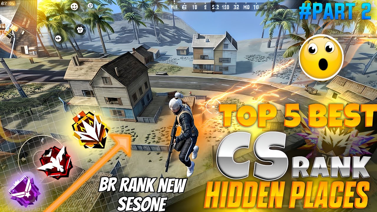 CS Rank Top 5 Best Hidden places 😳 in Bermuda || After 0B47 Update Free ...