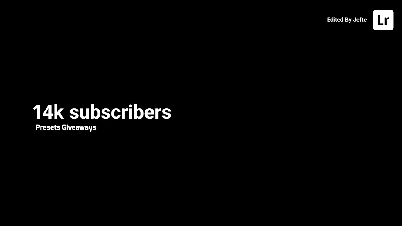 14K SUBSCRIBERS | Presets Giveaways. - YouTube