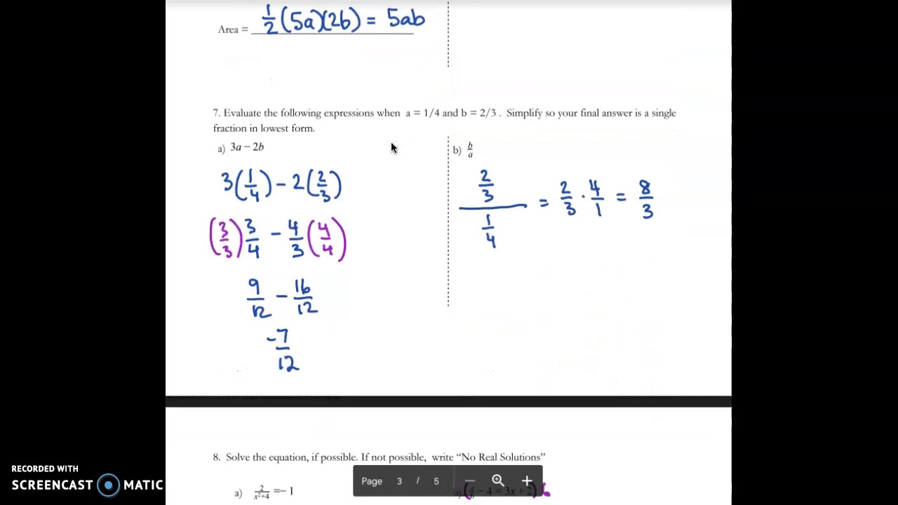 M301920-12 Unit 2 Test Solns - YouTube
