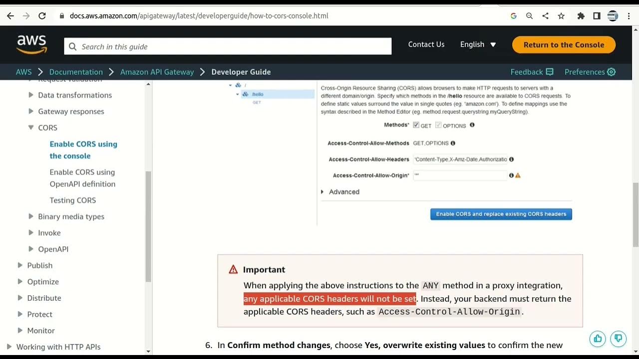 solved: aws api gateway ignores cors settings - YouTube