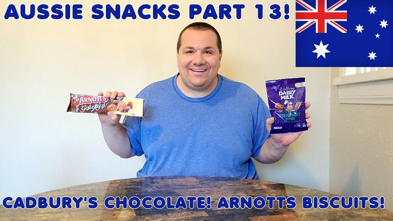 Tasting Australian Snacks Part 13 | Cadbury's Chocolate & Arnotts ...