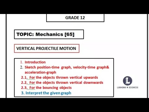 Lesson 5 | GRAPHS INTERPRETATION | PROJECTILE MOTION - YouTube