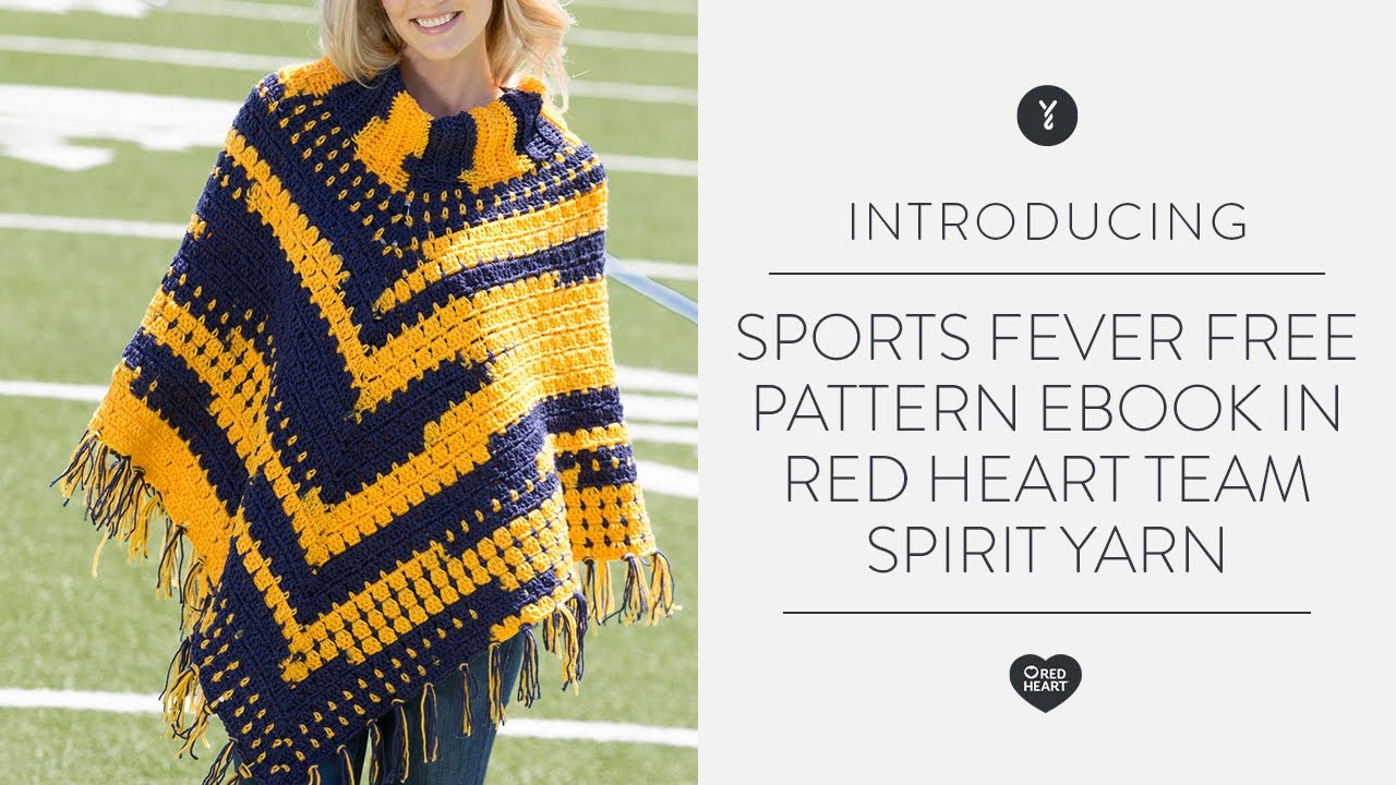 Sports Fever Free Pattern eBook in Red Heart Team Spirit Yarn - YouTube