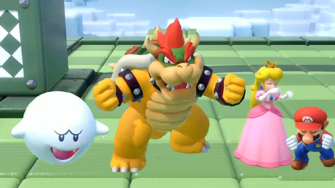 Super Mario Party - MiniGames - Mario Vs Peach Vs Bowser Vs Boo - YouTube