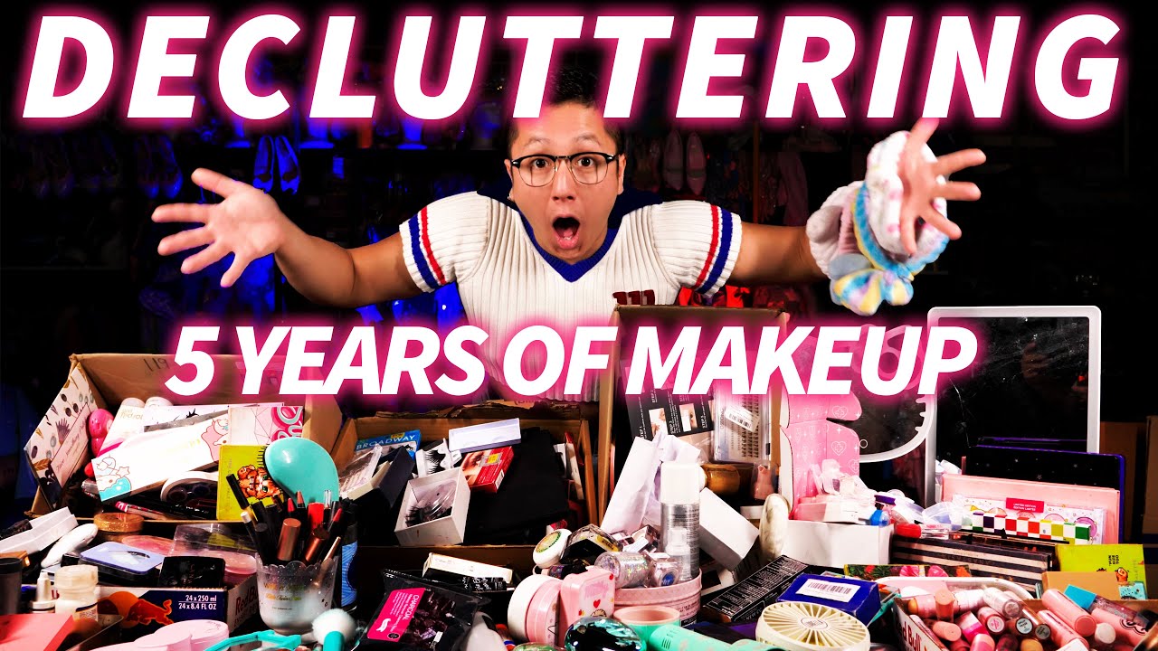 Decluttering ALL My Make Up || Clean Out with Rock M Sakura! - YouTube