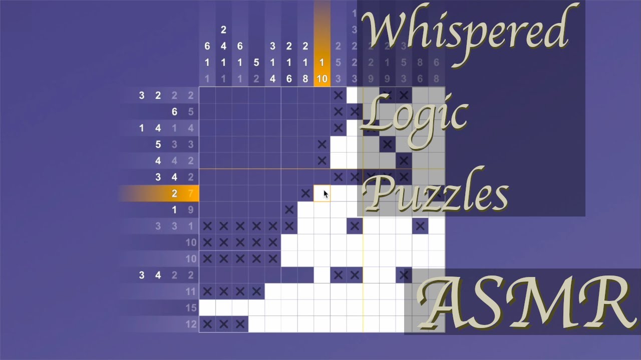 ASMR Logic ~ Nonogram ~ Mosaic 2 Part 6 - YouTube