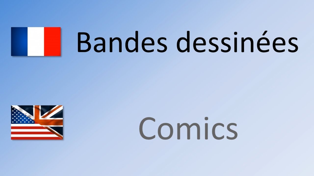 How to say / pronounce Comics in French - Bandes dessinées - YouTube
