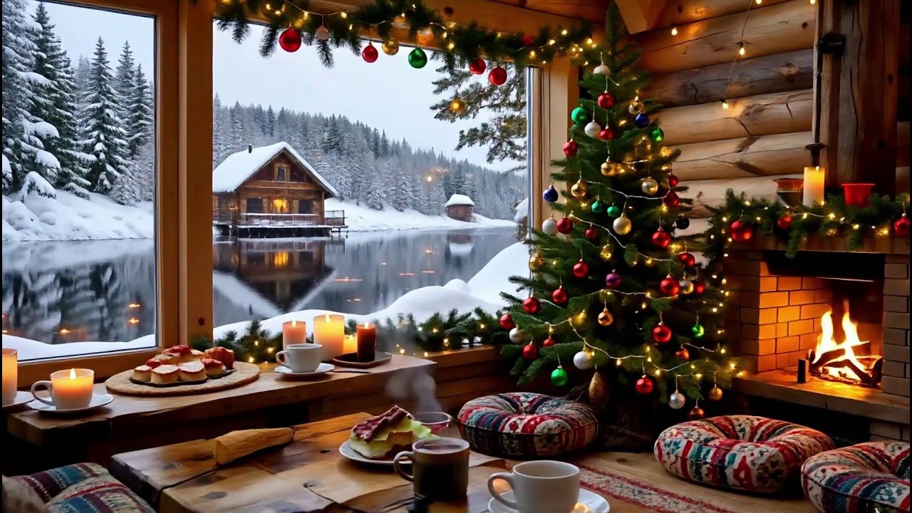 Winter Night Meditation 🧘‍♂️ Soft Jazz & Snowfall for Inner Peace - YouTube