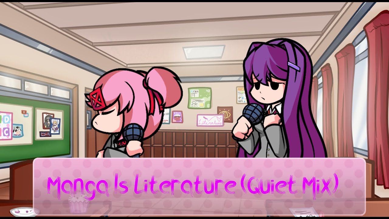 FNF Vs Monika.EXE but Quiet Mixes: Manga Is Literature (Quiet Mix ...