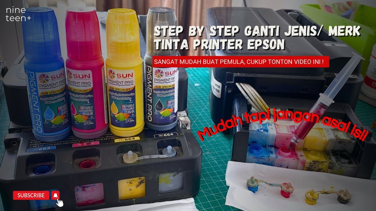 Step by Step Ganti Jenis/Merk Tinta Epson Tanpa Merusak Printhead ...