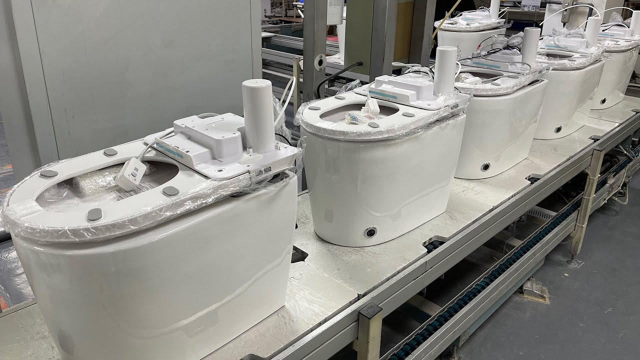 Luoware Smart Bidet Toilet Factory Mass Production Process in China ...