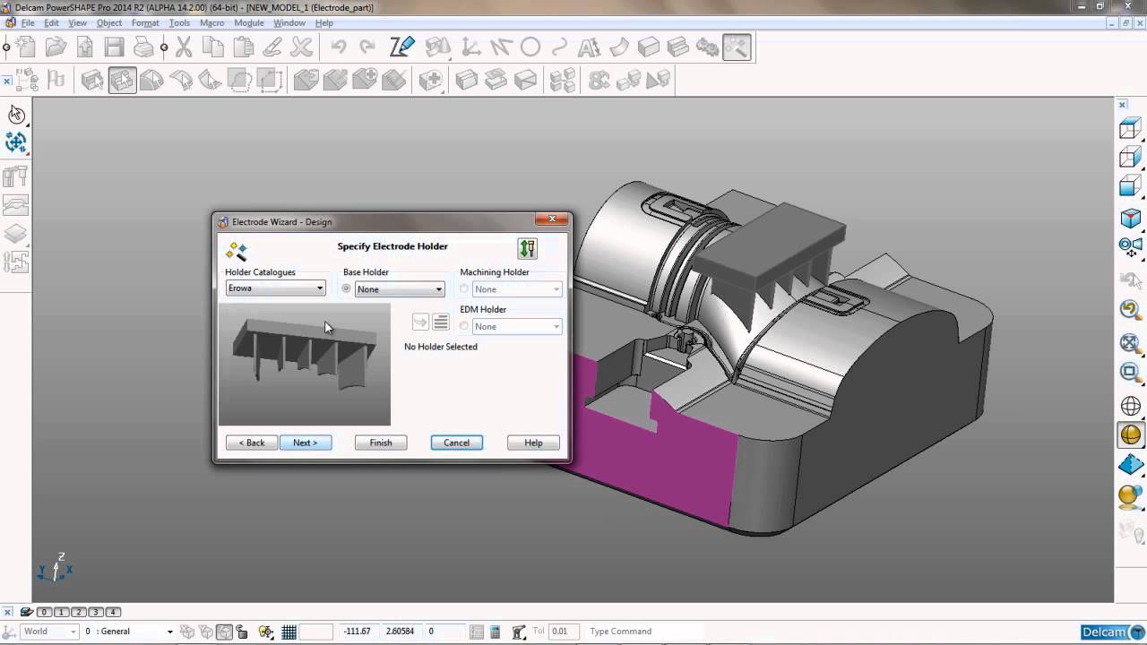 Delcam Electrode Design Wizard - YouTube