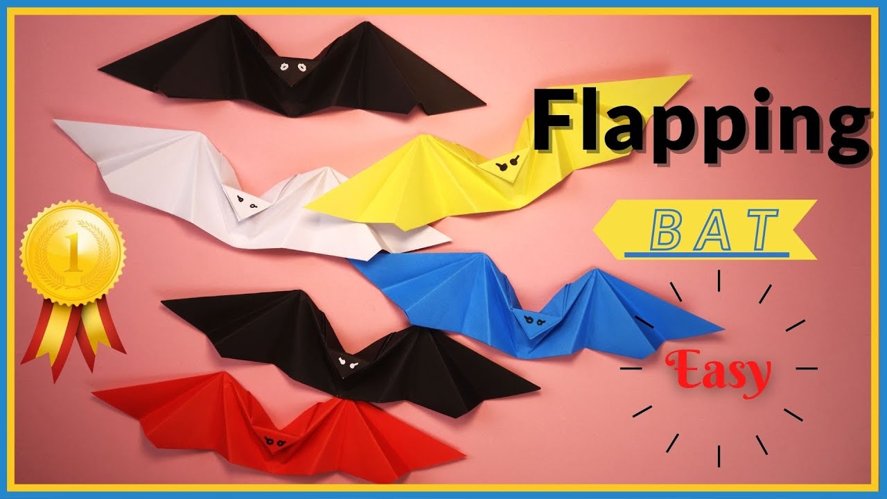 Origami Flapping Bat(Flying) || How to make Paper Bat Flapping Wings ...