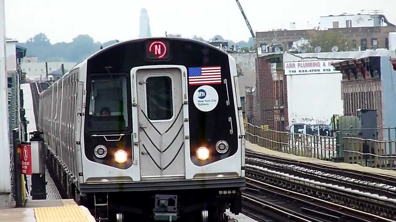 Coney Island bound R160B N train at 79th Street via West End - YouTube