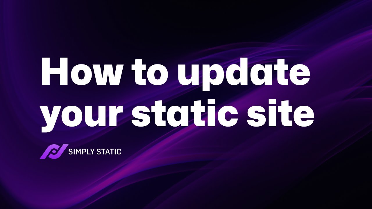 How to update your static site - YouTube